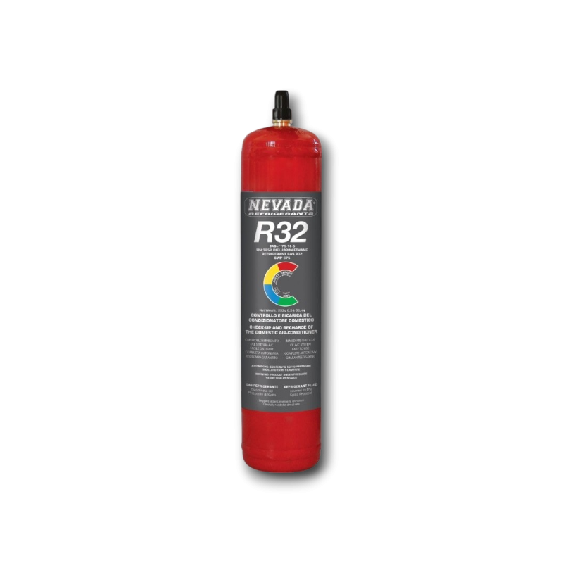 Gaz réfrigérant R32 en bouteille de 780g avec manomètre pour diagnostic ...