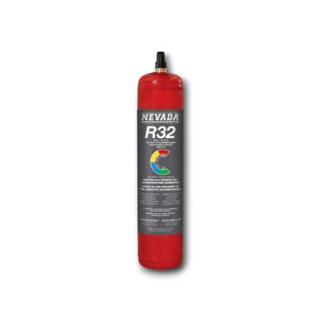 R32 refrigerant gas in 780g cylinder with pressure gauge for diagnosis ...