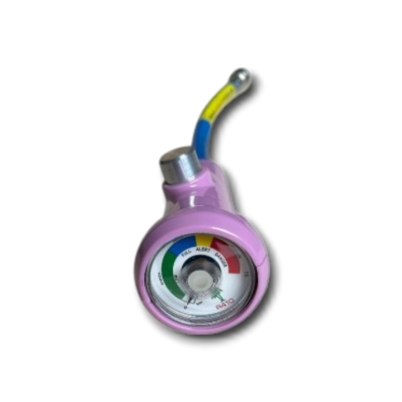 Manometer for R410a gas cylinder, F 1/2" SX x M 5/16" connection